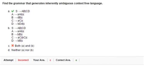 Theory Of Computation Find Inherently Ambiguous Grammar