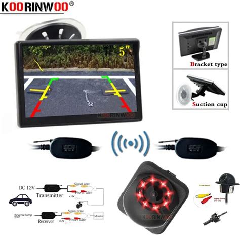 Koorinwoo Kit Completo De Sistema De Aparcamiento Inal Mbrico Monitor