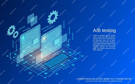 Premium Vector Ab Testing 3d Isometric Vector Concept Illustration