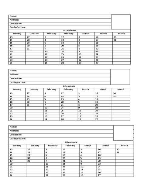 Class Record Index Card Pdf Disabled Sports Sports