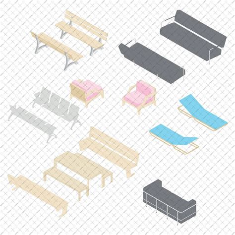 Axonometric Furniture Toffu Co