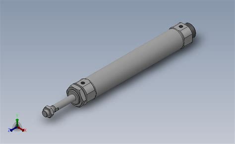 双作用气缸（qcm2系列） Qcm2 B 40 200 Solidworks 2018模型图纸下载 懒石网