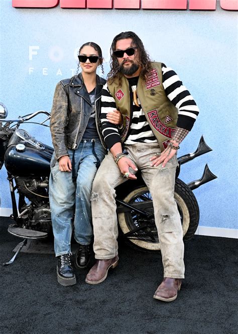 Jason Momoa And Daughter Lola Iolani Momoa Coordinate In Edgy Biker Inspired Looks For ‘the