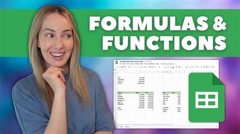 Google Sheets Formulas Tutorial Google Sheets Tutorial Formula