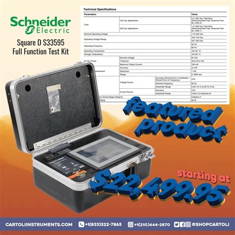The Square D Is A Full Function Test Cartoli Instruments