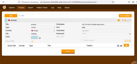 Foxy Proxy Configuration Osintafrica