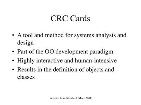 Ppt Crc Cards Powerpoint Presentation Free Download Id 1033653