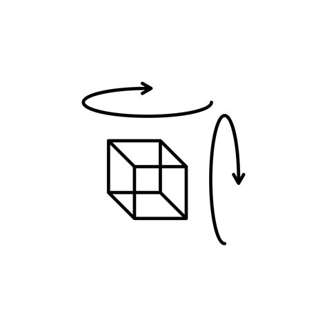 Augmented Reality Object Cube Rotation Vector Icon Illustration