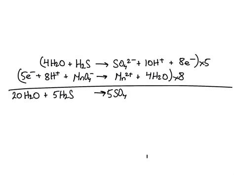 what is the smallest whole number coefficient for h₂s when the equation