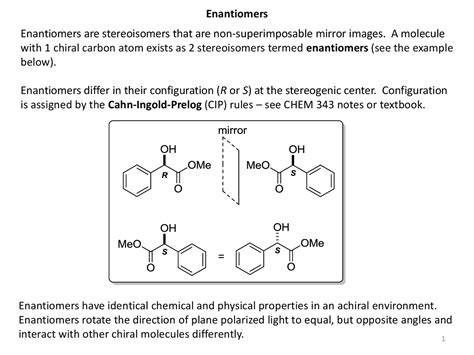 Enantiomers Are Stereoisomers That Are Non Superimposable