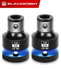 Blackrobot Piece Impact Socket Adapter Set Sae Drive Socket Adapter Set