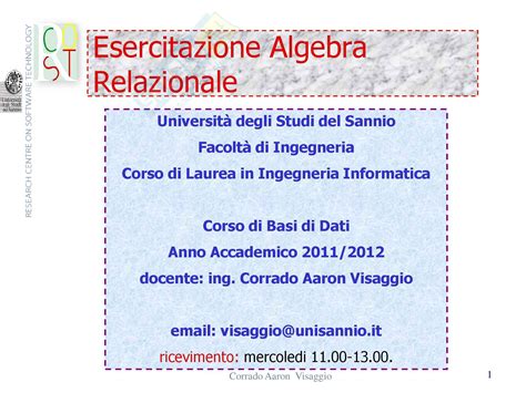 Esercizi Esercitazione Di Basi Di Dati
