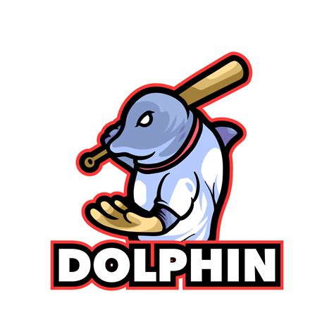 Dolphin Baseball Mascot Logo 35298944 Vector Art At Vecteezy