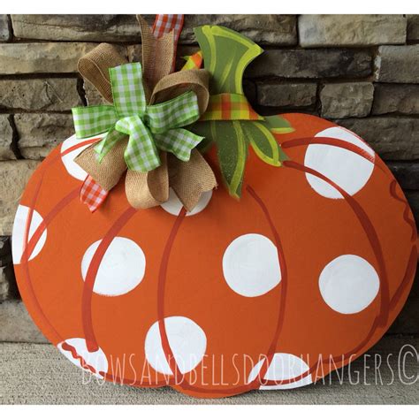 Pumpkin Door Hanger Fall Wreath Fall Door Hanger Halloween Etsy