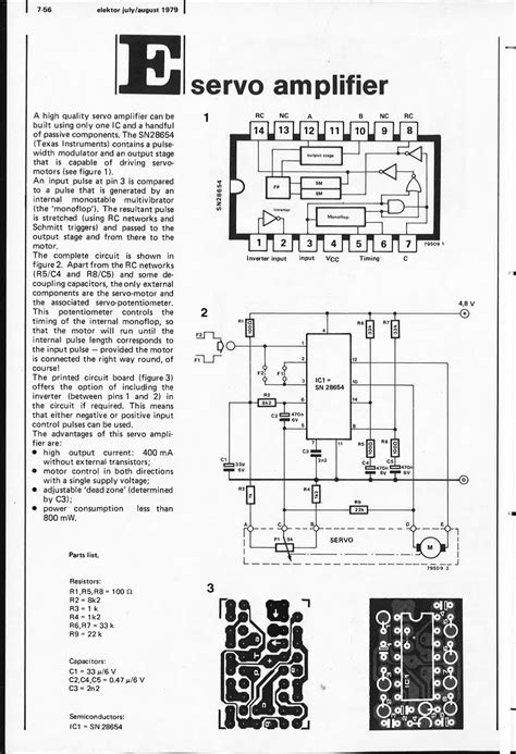 Build A High Quality Servo Amplifier With One Ic