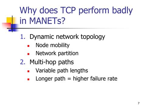 Ppt Tcp In Mobile Ad Hoc Networks ─ Split Tcp Powerpoint Presentation