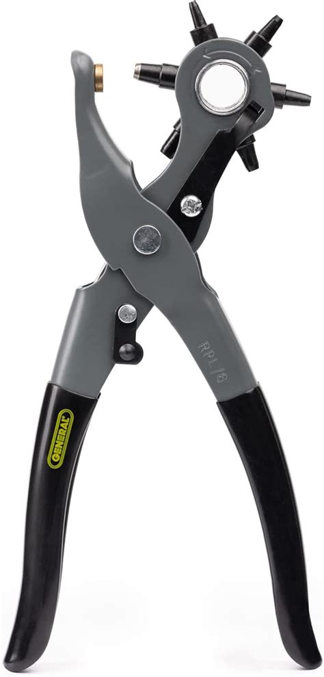 General Tools Leather Hole Punch Tool 6 Multi Hole Sizes For Leather