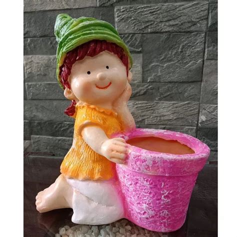 Resin Girl Shape Planter At ₹ 350piece Noida Id 2852565254730