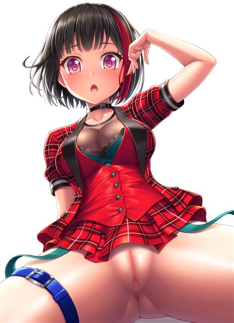 Rule 34 Absurdres Anus Arm At Side Ass Visible Through Thighs Bang Dream Bangs Black Choker