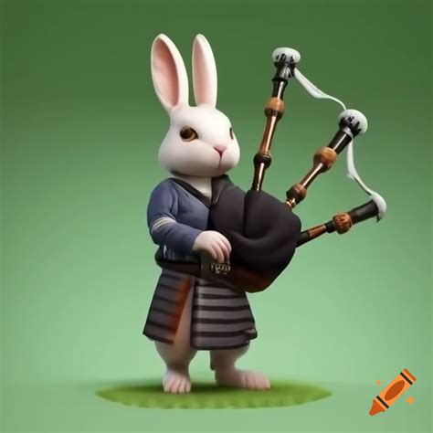 Anthropomorphic Rabbit In Monk Robes Meditating In Woods Woodcut Style