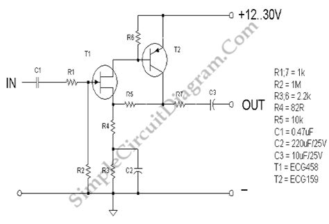 Jfet Low Noise Preamp Simple Circuit Diagram