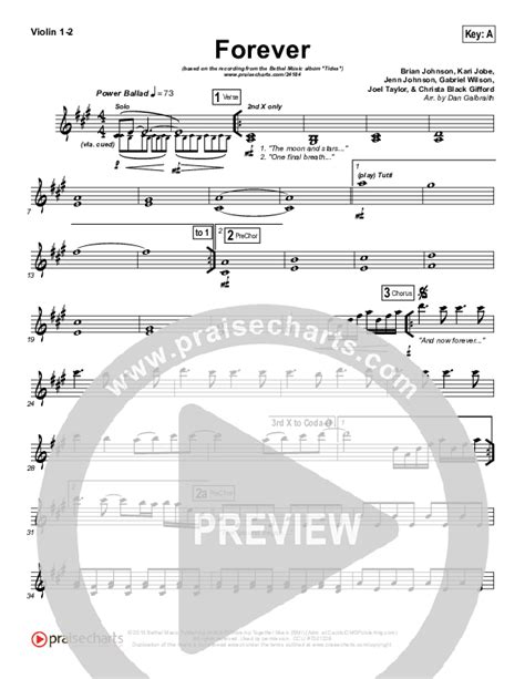 Forever Violin Sheet Music Pdf Bethel Music Brian Johnson