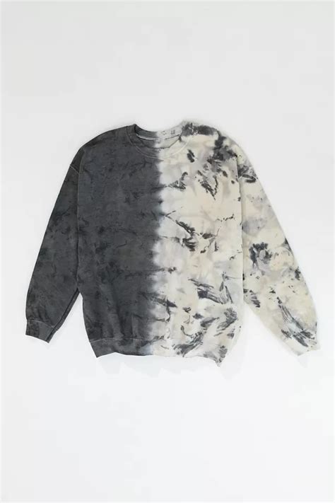 Urban Renewal Recycled Split Tie Dye Crew Neck Sweatshirt Urban