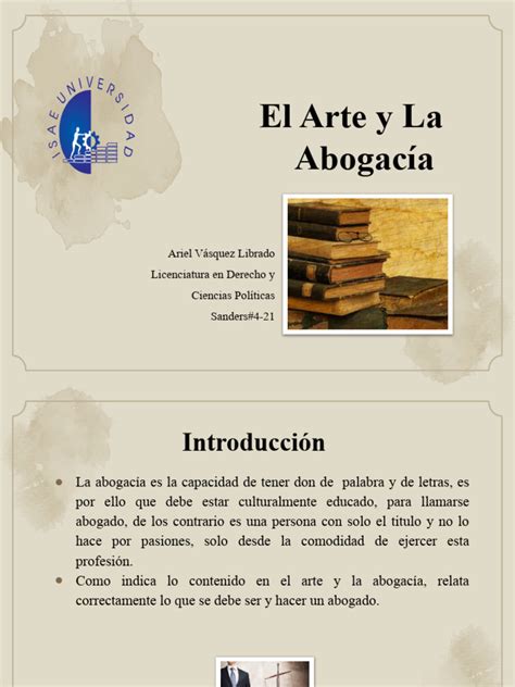 El Arte Y La Abogacía Pdf Abogado Educación En Artes Liberales