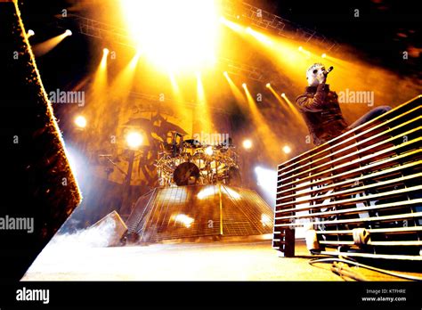 The American Heavy Metal Band Slipknot Performs A Live Concert At Oslo