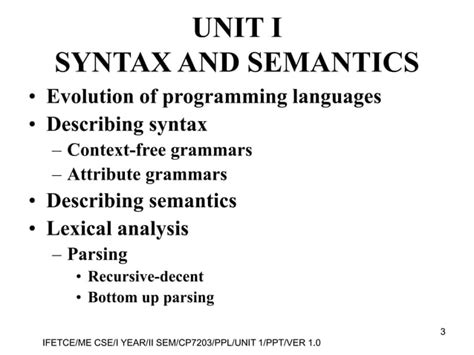 Principle Of Programming Language Subject Unit 1 Ppt Programming