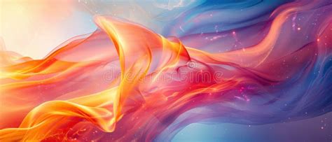 Abstract Background A Captivating Translucent Shape Swirling With Iridescent Colors Fills The