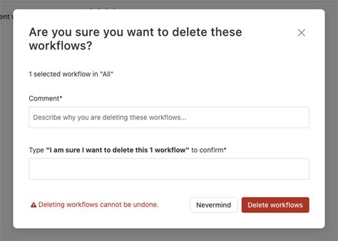 delete workflows ironclad