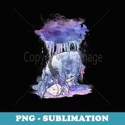 Disney Winnie The Pooh Eeyore Watercolor Rain Cloud Trendy Inspire Uplift