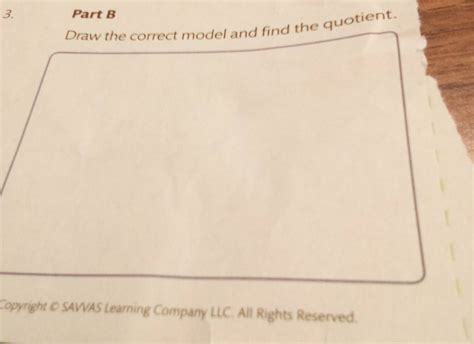 Solved 3 Part B Draw The Correct Model And Find The Quotient