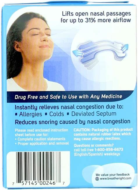 Breathe Right Nasal Strips For Sensitive Skin Large Clear 30 Strips