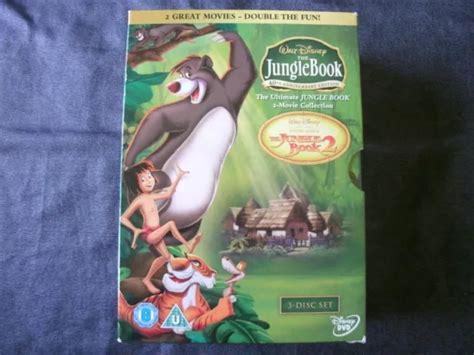 Walt Disney Jungle Book 1 And 2 Dvd 3 Disc Box Set Free Uk Pp