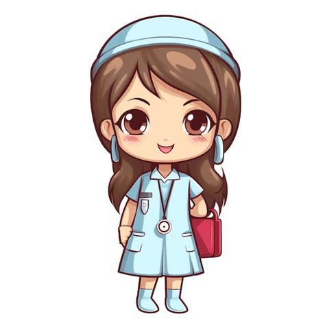 Premium Ai Image Cute Nurse Illustration