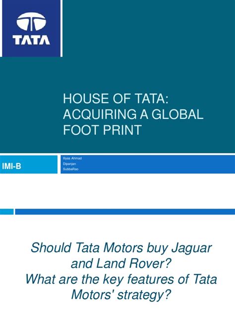 House Of Tata Pdf Mergers And Acquisitions Automotive Equipment