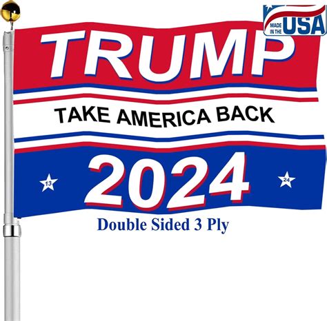 Trump Take America Back 2024 Flags 3x5 Outdoor Double Sided Trump 2024
