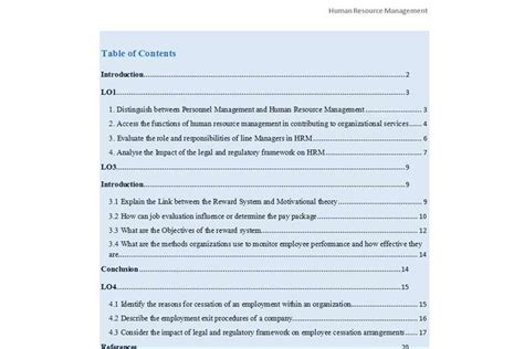 Unit 21 Human Resource Management Sample Assignment