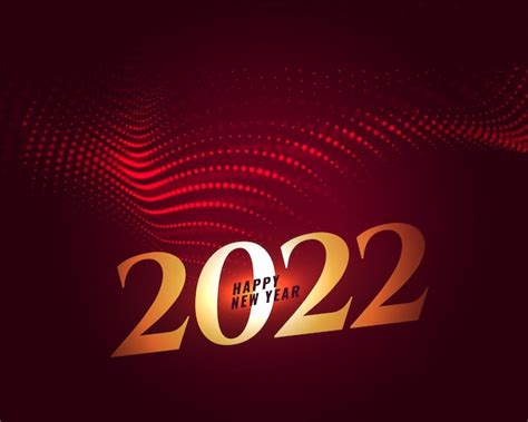 2022 입자 스타일 새해 축하 배경 무료 벡터