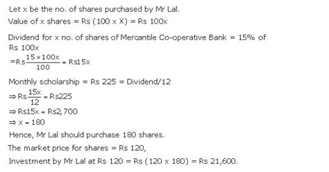 Frank Icse Solutions For Class 10 Maths Shares And Dividends Ex 42