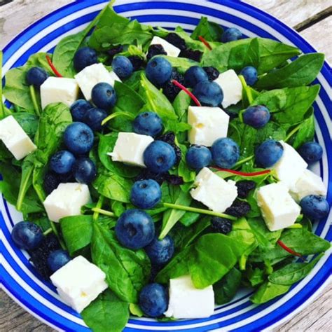 Groene Salade Met Blauwe Bessen Healthy Jo
