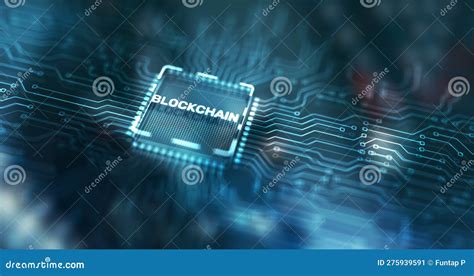 Block Chain Concept Distributed Ledger Technology Stock Illustration