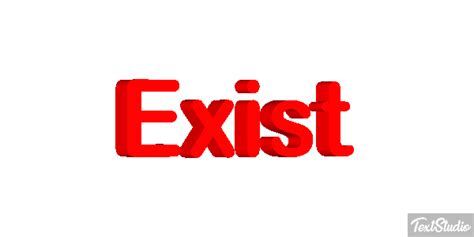 Exist Word Animated  Logo Designs