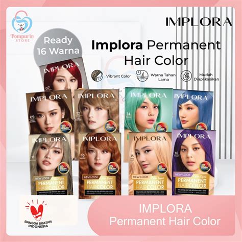 Jual Implora Permanent Hair Color 16 Warna Semir Rambut Shopee