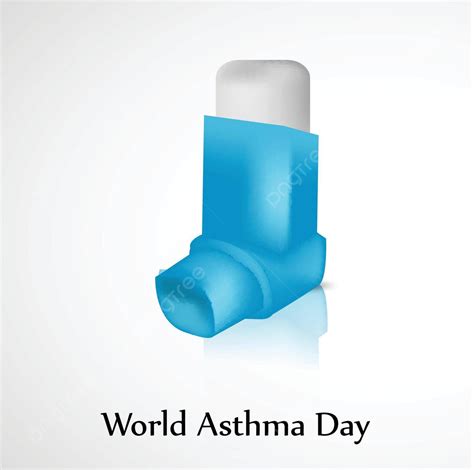World Asthma Day Background Breathing Inhalation Asthma Vector