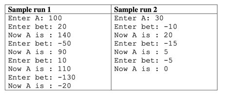Solved Q4 Write A Program That Simulates A Betting Game Chegg