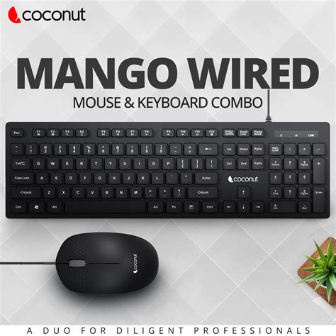 Mango Wired Combo Full Sized Keyboard Mouse Combo