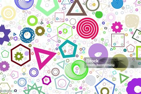 배경 디자인에 대 한 추상 혼합된 패턴입니다 삼각형 짜임새 타원 및 중복 0명에 대한 스톡 벡터 아트 및 기타 이미지 0명 구 디자인 Istock